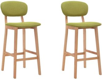 vidaXL Vidaxl - Tabourets de bar lot de 2 vert tissu