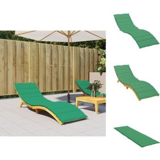 vidaXL Sonnenliegen-Auflage Gr&uuml;n 200x70x3 cm Oxford-Gewebe - Gartenliege Auflagen - Liegepad - Sonnenschirm Auflage - Oxford Stoff - Wasserabweisend