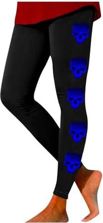 Generic Legging de sport 2026 pour femme - Imprim&eacute; color&eacute; - Pour Halloween, halt&eacute;rophilie, fitness, yoga, noir fonc&eacute;, XXL