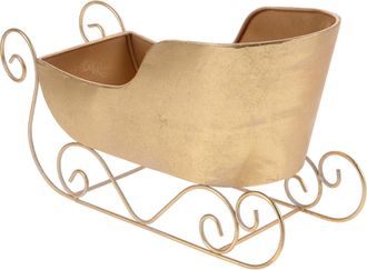 Angoily Weihnachtlicher Kleiner Schlitten aus Eisen Stabile Tischdekoration Kompakte Weihnachtsbaum Hänge Dekoration für Festliche Feiern