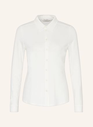 Marc O'Polo Marc Opolo Hemdbluse Aus Jersey weiss