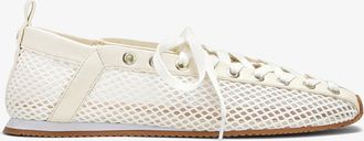 Ganni Sporty Ballerina aus wei&szlig;em Mesh - Gr&ouml;&szlig;e 35 wei&szlig;