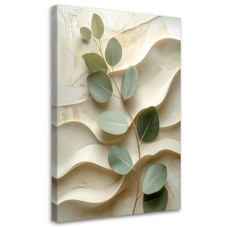 Feeby Quadro Su Tela, Foglie - 60x90