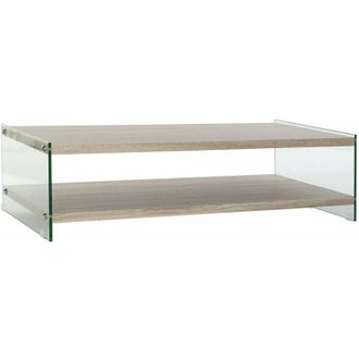 DKD Home Decor Glass Couchtisch mdf 130x65x35.5 Glas mdf eingeweichtes mehrfarbiges Materialfamilie von Farben B&auml;sse Details Details Details