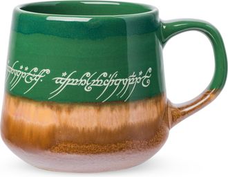 Silver Buffalo Herr der Ringe Elfen Text Hochglanz reaktive Glasur konische Keramiktasse 530 ml