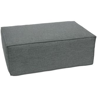Hhg Ottomane/Zubeh&ouml;r f&uuml;r Sofa HHG 399, Hocker Fu&szlig;ablage Recamiere Chaiselongue, Stoff/Textil 300g/m&sup2; 38x97x70cm dunkelgrau