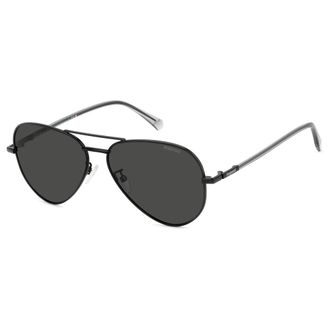 Polaroid Schwarz/Grau Polarisierte Sonnenbrille - - Accessories - Herren - Schwarzk - 57 MM