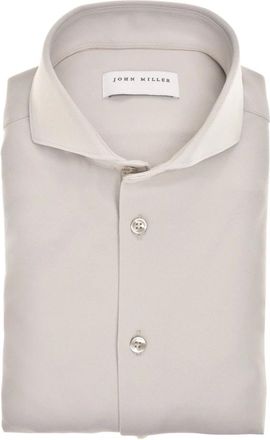 John Miller Homme, Chemises, Gris, Taille: 3XL Overhemd Slim Fit