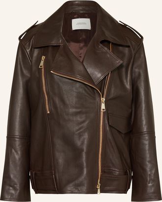 Dorothee Schumacher Dorothee Schumacher Lederjacke Sleek Statement braun