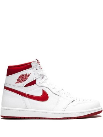 Nike Jordan baskets montantes Air Jordan 1 Retro High OG metallic red - Blanc