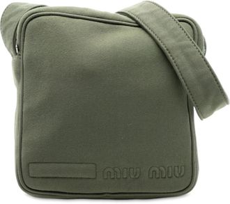 Miu Miu Hobo Bags - Jersey Logo Crossbody - Gr. unisize - in Gr&uuml;n - f&uuml;r Damen