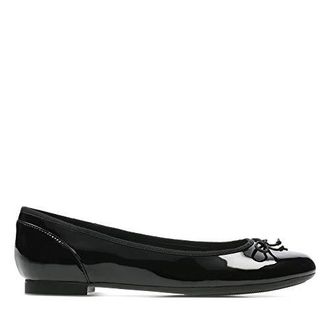Clarks Femme Couture Bloom Ballerines Plates, Femme, Black Leather, 41.5 EU