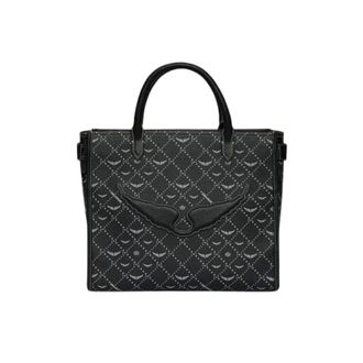 Zadig&Voltaire Sac cabas Angel Monogram - Femme - Sacs - Noir - Taille: ONE Size