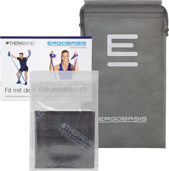 Theraband Thera-Band original &Uuml;bungsband + &Uuml;bungsbuch gratis (schwarz (spezial stark))