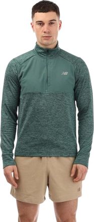 New Balance Heat Grid Oberteil f&uuml;r Herren, mit halbem Rei&szlig;verschluss, Athletisch (Gr&uuml;n)