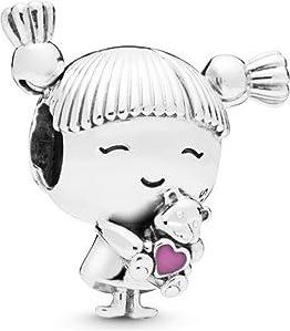 Pandora Pandora Icons Charm Petite fille en argent avec émail rose