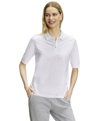 Falke Damen Polohemd Basic Pique Polo W Pl Baumwolle weich hautfreundlich bequem sehr leicht 1 St&uuml;ck, Wei&szlig; White 2000, XS