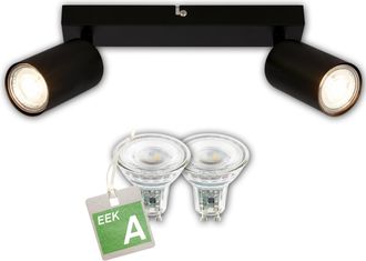 B.K.Licht EEK A LED Deckenlampe schwenkbar, 3000K warmweiß, je 2W, je 450 Lumen, ca. 50.000h Licht, Deckenleuchte, Lampe, Wohnzimmerlampe, Schlafzimmerlampe, Kü