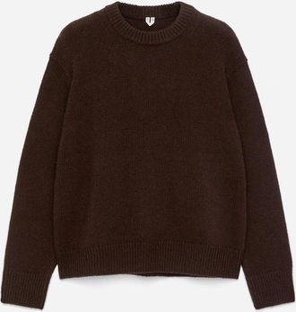 Arket Pullover Aus Schwerem Wollstrick -Braun