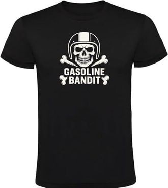 Generico T-shirt Gasoline Bandit Style Biker, 100 % coton, Noir, XL