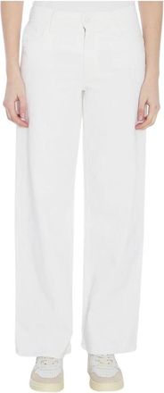 Mother Spinner Zip Sneak - Femme - Jeans - Blanc - Taille: W30
