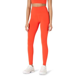 Amazon Essentials Damen Active FormFlex Butterweiche Yoga-Workout-Leggings, hohe Taille, volle Schrittl&auml;nge von 70 cm, Hellrot, S