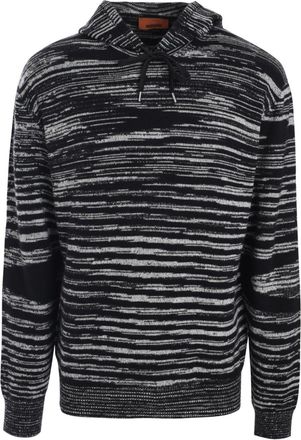 Missoni Hoodie in Intarsienstrick - Schwarz