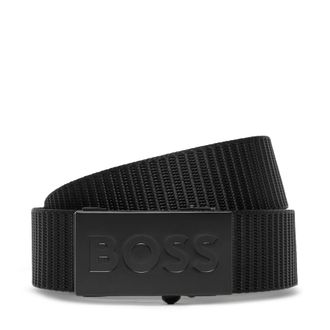 HUGO BOSS G&uuml;rtel BOSS Bosper-Tape 50548405 10243408 01 Schwarz