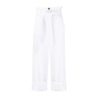 Lorena Antoniazzi Hose mit hohem Bund - - Trousers - Damen - Wei&szlig; - 2XS
