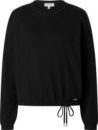 More & More Rundhalspullover lockerer Strickpullover, Tunnelzug