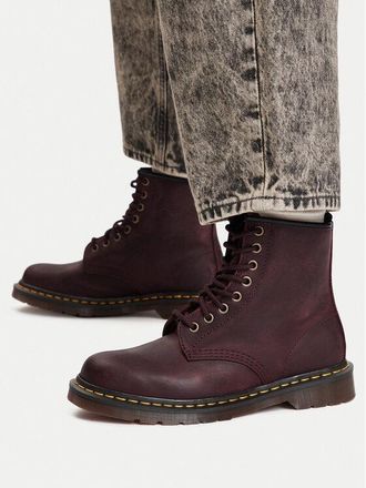 Dr. Martens Schn&uuml;rstiefel 1460 Crazy Horse DM11822609 Dunkelrot