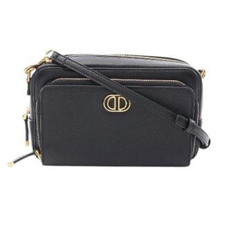 Dior Pre-owned Caro Double Pouch Leather Shoulder Bag - - Pre-owned - Damen - Schwarzk - ONE SIZE