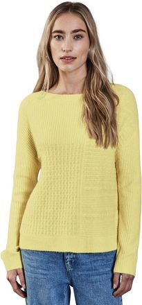 Street One Damen A303101 Strukturmix-Pullover, Mellow Yellow Mel., 44 EU