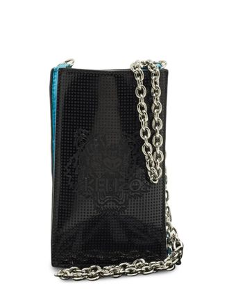 Kenzo debossed-tiger phone bag - Schwarz