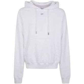 Off-white Wei&szlig;er bedruckter Hoodie mit K&auml;ngurutasche - - Sweatshirts & Hoodies - Herren - Wei&szlig; - 2XL