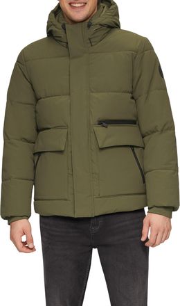 QS by s.Oliver Gesteppte Winterjacke mit Kapuze und Innenkragen