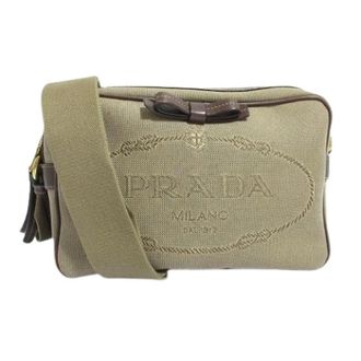 Prada Pre-owned Logo Jacquard Canvas Schultertasche - - Pre-owned - Damen - Beige - ONE SIZE