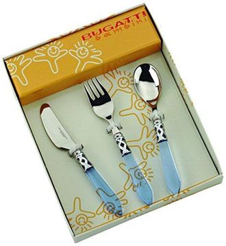 Bugatti Bugatti 07 S42237T ChildrenBambini Little Cars Besteck-Set Aladdin, Edelstahl/Kunststoff (ABS), Sky Blue, 22 x 17 x 3 cm