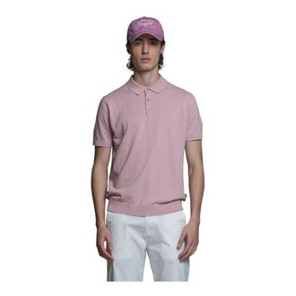 IMPURE Kurzarm Strick-Polo - - Tops - Herren - Rosa - M
