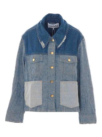Ganni Veste En Jean - Bleu