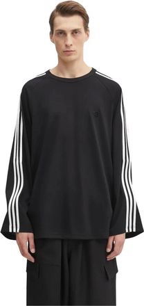 Yohji Yamamoto Tee Manches Longues 3-Stripes - Homme - Tops - Noir - Taille: XS