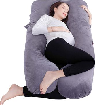 Generic Ganzkörperkissen - Schlafkissen Während Der Schwangerschaft | Helfen Sie Beim Schlafen Auf Einer U -feiligen Seite, Abnehmbarer Weicher Gebärmutterhal