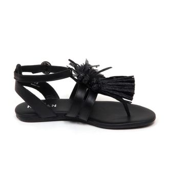 Hogan Valencia Sandale Schuh Raffia Nappa - - Shoes - Damen - Schwarzk - 36 EU