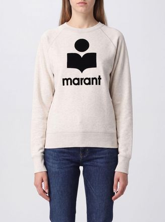Isabel Marant Sweatshirt aus Baumwollmischung mit Rundhalsausschnitt und Flock-Logo