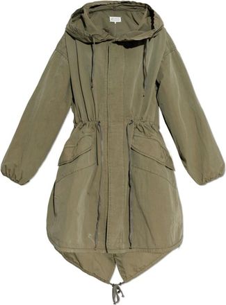 Maison Margiela Femme, Manteaux, Vert, Taille: 42 FR Parka &agrave; capuche
