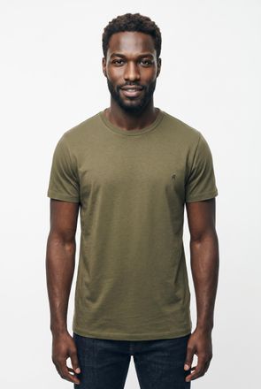 Replay T-Shirt REPLAY, Herren, Gr. XXL, gr&uuml;n (kalamata), Jersey, Obermaterial: 100% Baumwolle, unifarben, h&uuml;ftbedeckend, Rundhals, abgesteppte Kante, Shirts 