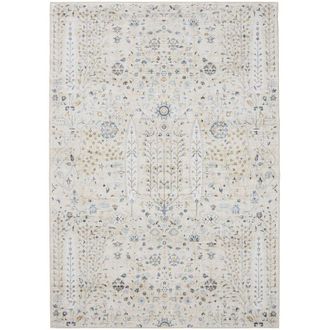 benuta Basic Waschbarer Teppich George - Beige 200x300 cm - Kunstfaser - Rechteckig & im Style: Vintage, Elegant, Retro - Pflegeleicht für Wohnzimmer