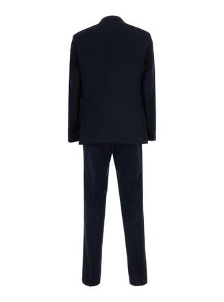 HUGO BOSS Mens Suit Houston Blue Single-Breasted Wool Suits