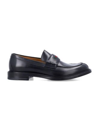 Gucci Loafer - Black Leather Loafers With Iconic Web Detail - Gr. 9 - in Schwarz - f&uuml;r Damen