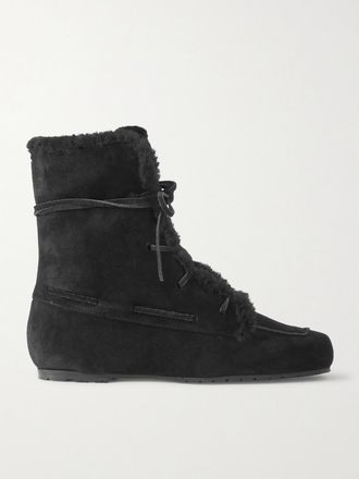 Aeyde Paul Ankle Boots Aus Shearling - Schwarz